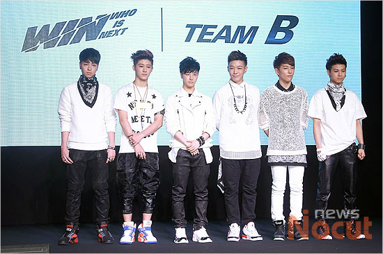 포즈 취하는 TEAM B,'우리가 데뷔한다' - 노컷뉴스