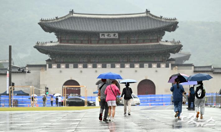 비내리는 광화문광장 - 노컷뉴스